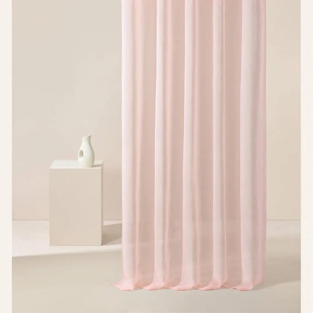 Klasická záclona růžová Novelia 300 x 250 cm