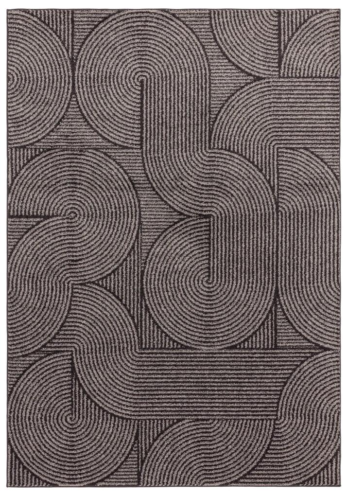 Tribeca Design Kusový koberec Jars Charcoal Swirl Rozměry: 160x230 cm