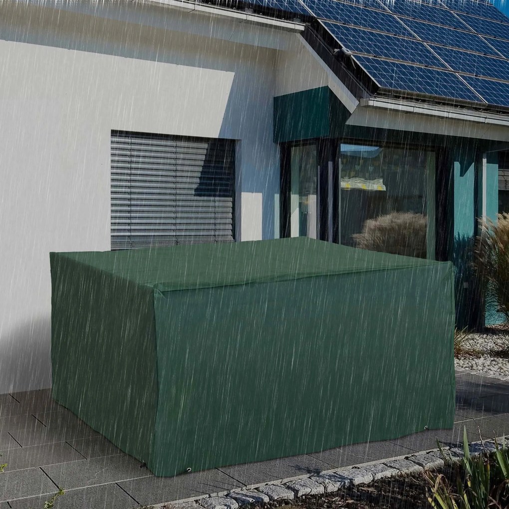 Outsunny ochranný obal na zahradní nábytek 600D-Oxford zelený 135x135x75 cm voděodolný a odolný proti UV záření | Aosom.de