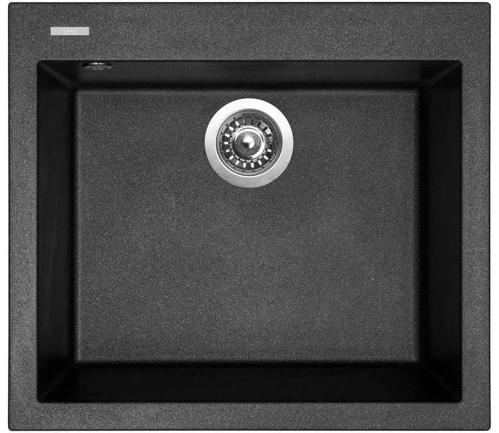Set Sinks CUBE 560 Metalblack + baterie Sinks SLIM S2 kartáčovaná