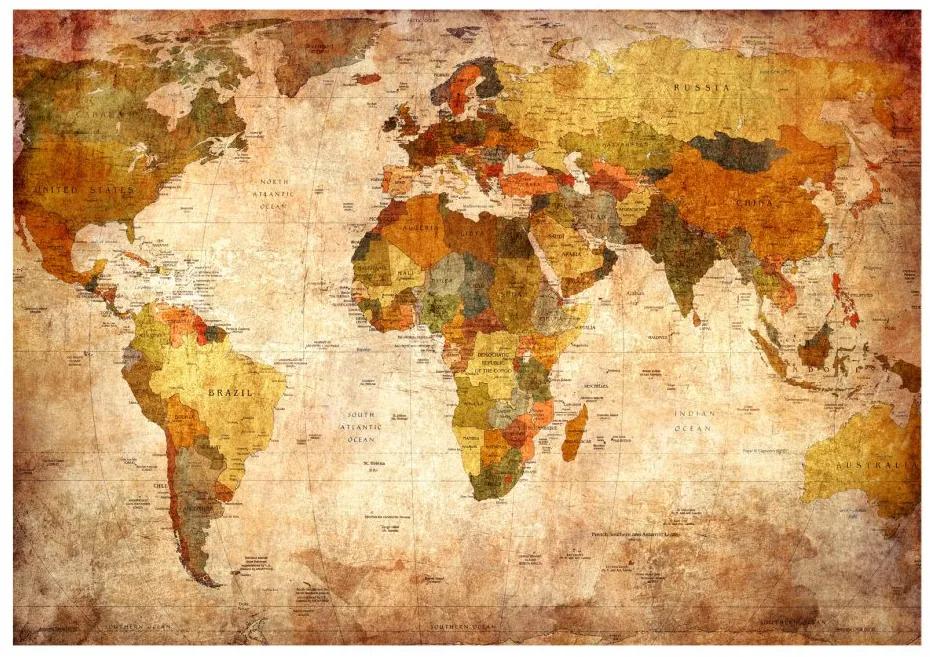 Fototapeta - Stará mapa světa II 300x210 + zdarma lepidlo