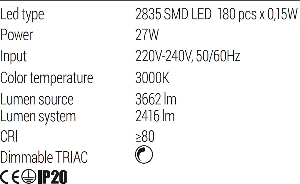 Světla a lustry REDO GROUP Redo Orbit LED světlo na lanku 01-3834 27W 3000K 40 cm bronz