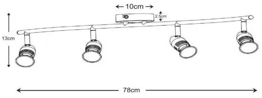 Lucide 13955/20/12 - LED bodové svítidlo CARO-LED 4xGU10/5W/230V chrom