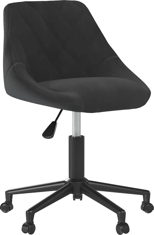 Otočná kancelářská židle černá samet 335481