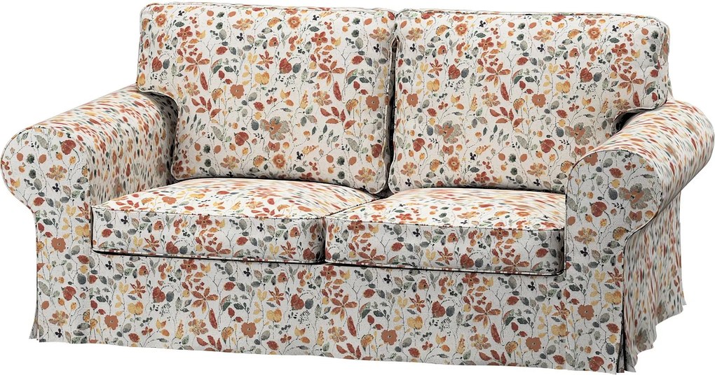 Potah na pohovku IKEA Ektorp 2-místná rozkládací NOVÝ MODEL 2012 barva oranžová látka pletený vzor, vzorované