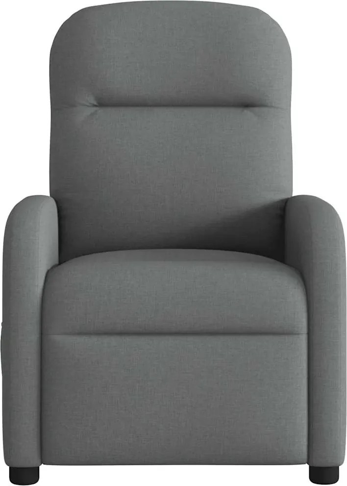 Elektrické masážní polohovací křeslo tmavě šedé textil 3302963