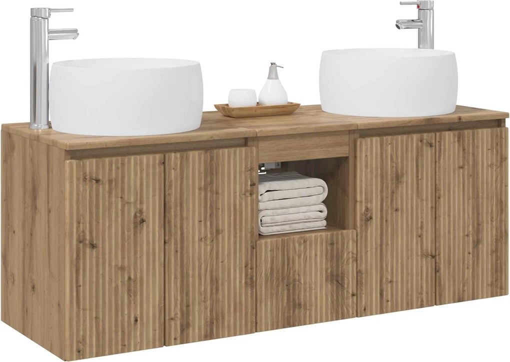 Sada koupelnových skříněk 3 ks Dub artisan 49,5 x 44,5 x 66 cm 3405726