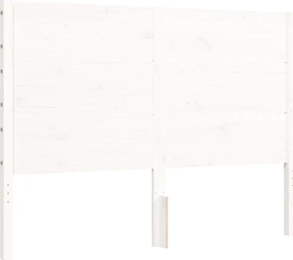 vidaXL Rám postele s čelem 120 x 200 cm masivní dřevo [3194634] Barva: Přírodní