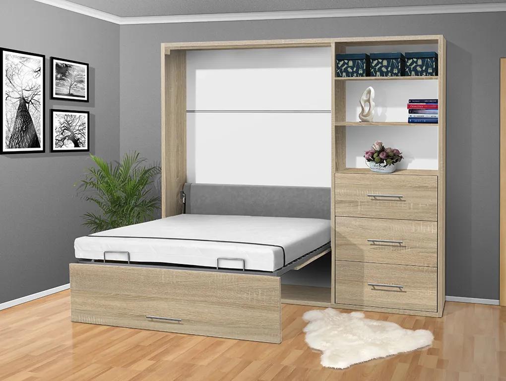 Nabytekmorava Výklopná postel VS 2054 P - 200x140 cm barva lamina: Dub sonoma 325, nosnost postele +Standardní nosnost
