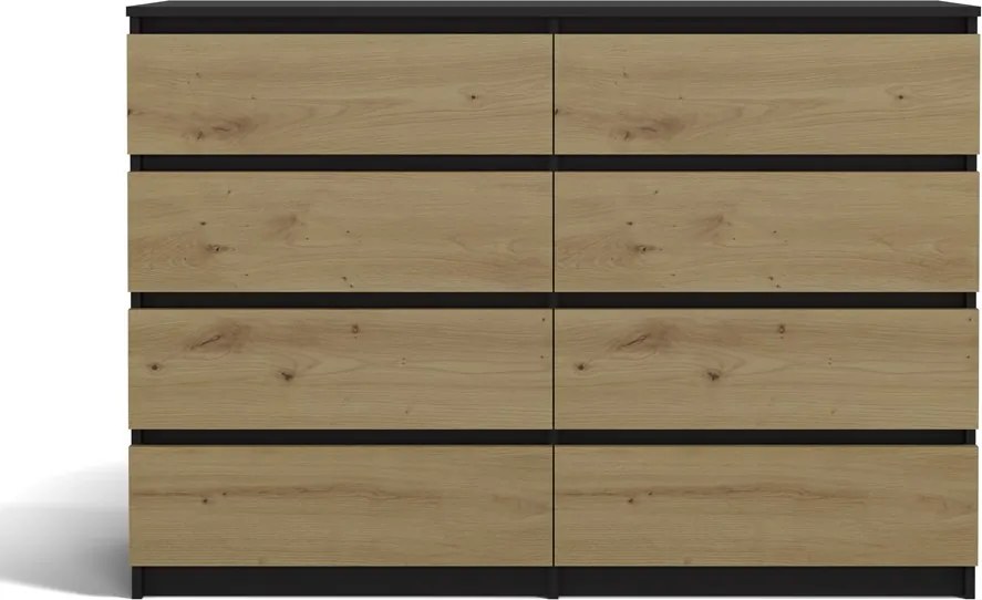 FALCO Komoda Malvína M8 140 antracit/dub artisan