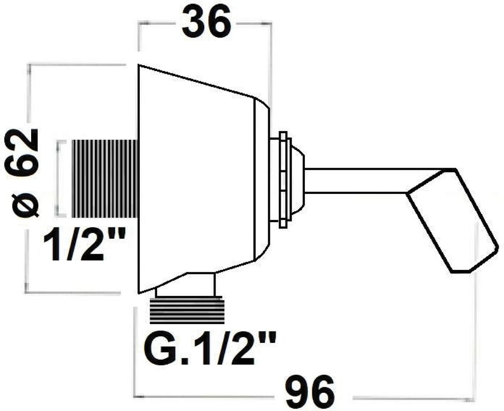 Sapho SUP4B držák sprchy s vyústěním chrom