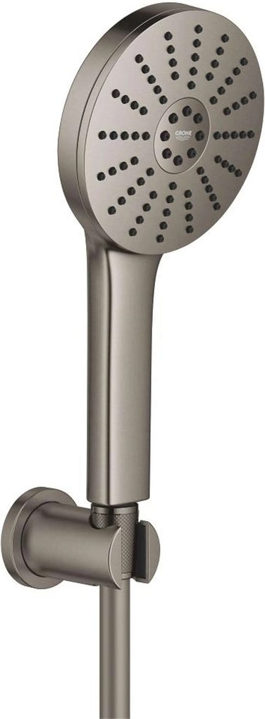 Grohe Vitalio Joy+ - Set sprchové hlavice, držáku a hadice, 3 proudy, kartáčovaný Hard Graphite 134865AL00