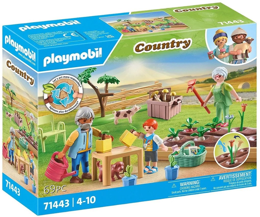 Set figurek a příslušenství playmobil 71443 malebná zeleninová zahrádka u prarodičů