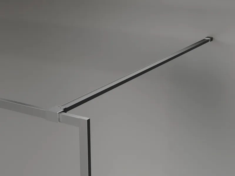 Mexen, Mexen Kioto-XF sprchová stěna s rámem 80 x 202 cm, mráz 10 mm, pistolový kov - 800-080-104-95-30-X