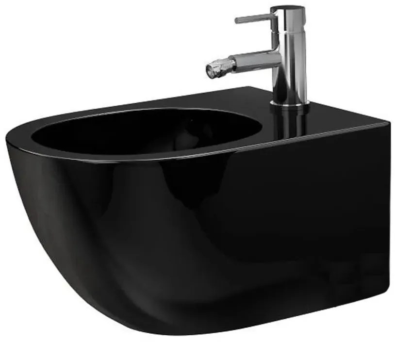 Závěsný bidet REA CARLO MINI, černá lesk