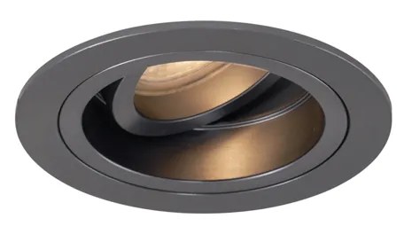 Moderní zapuštěné bodové svítidlo antracitově šedé GU10 50 mm kulaté otočné - Chuck
