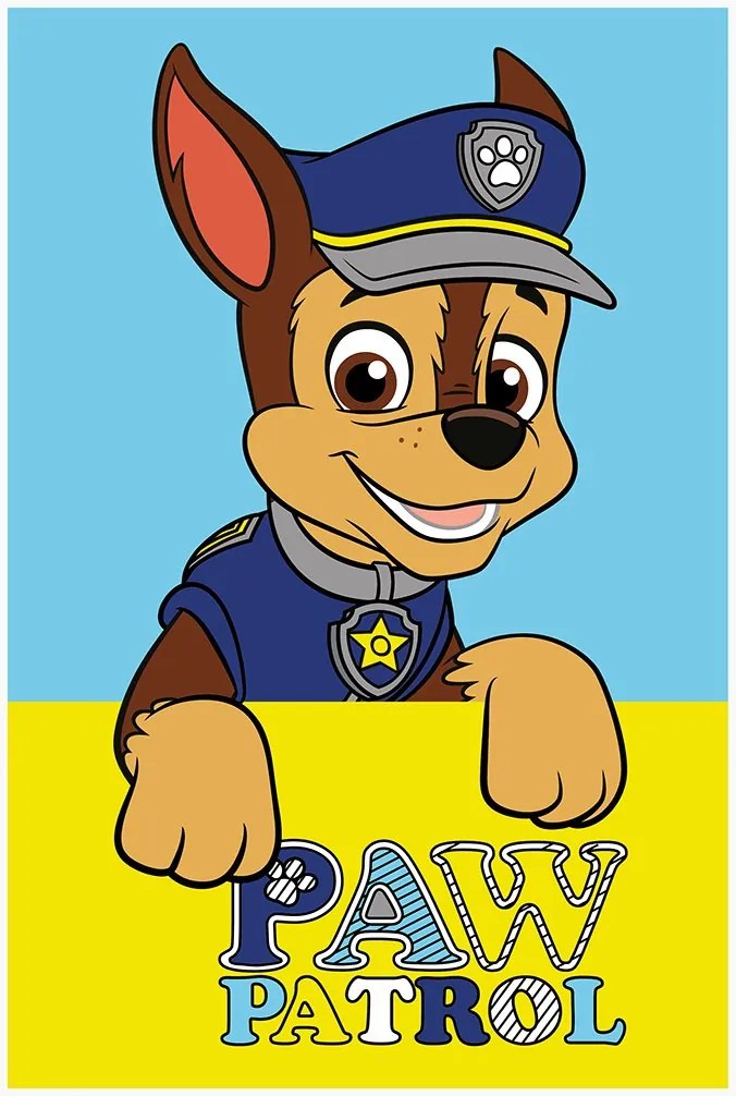 Dětský ručník Tlapková patrola - Paw Patrol - motiv policista Chase - 100% bavlna - 30 x 50 cm