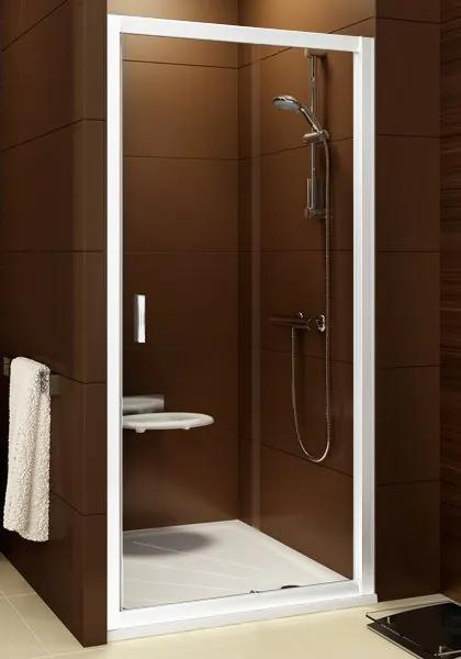 Sprchové dveře posuvné dvoudílné 110 cm bílá (BLDP2-110   TRANSPARENT) Ravak