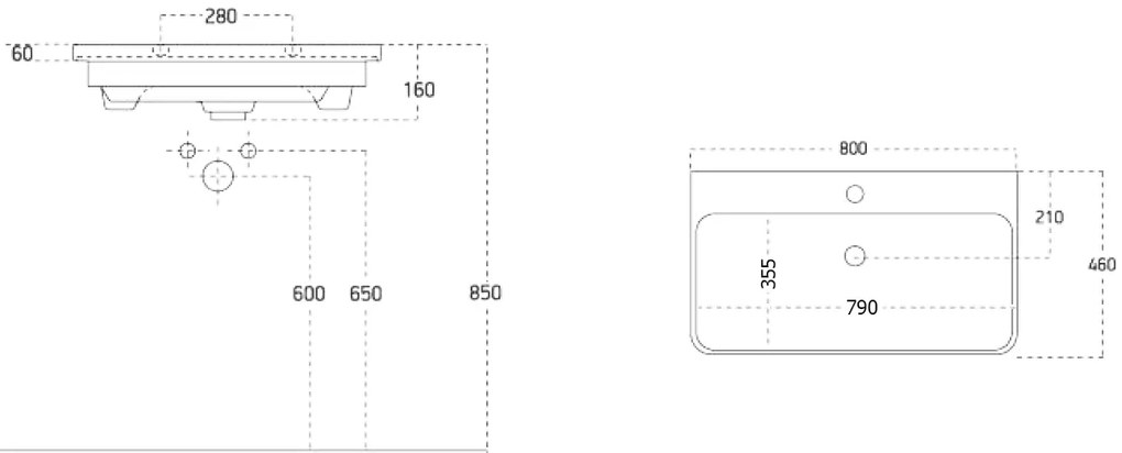 Sapho Sapho, Koupelnový set SITIA 80, dub alabama, KSET-034