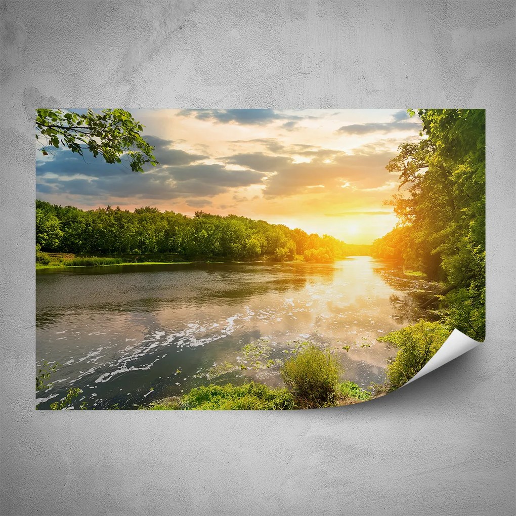 Plakát - Řeka v záři slunce (60x40 cm) - PopyDesign