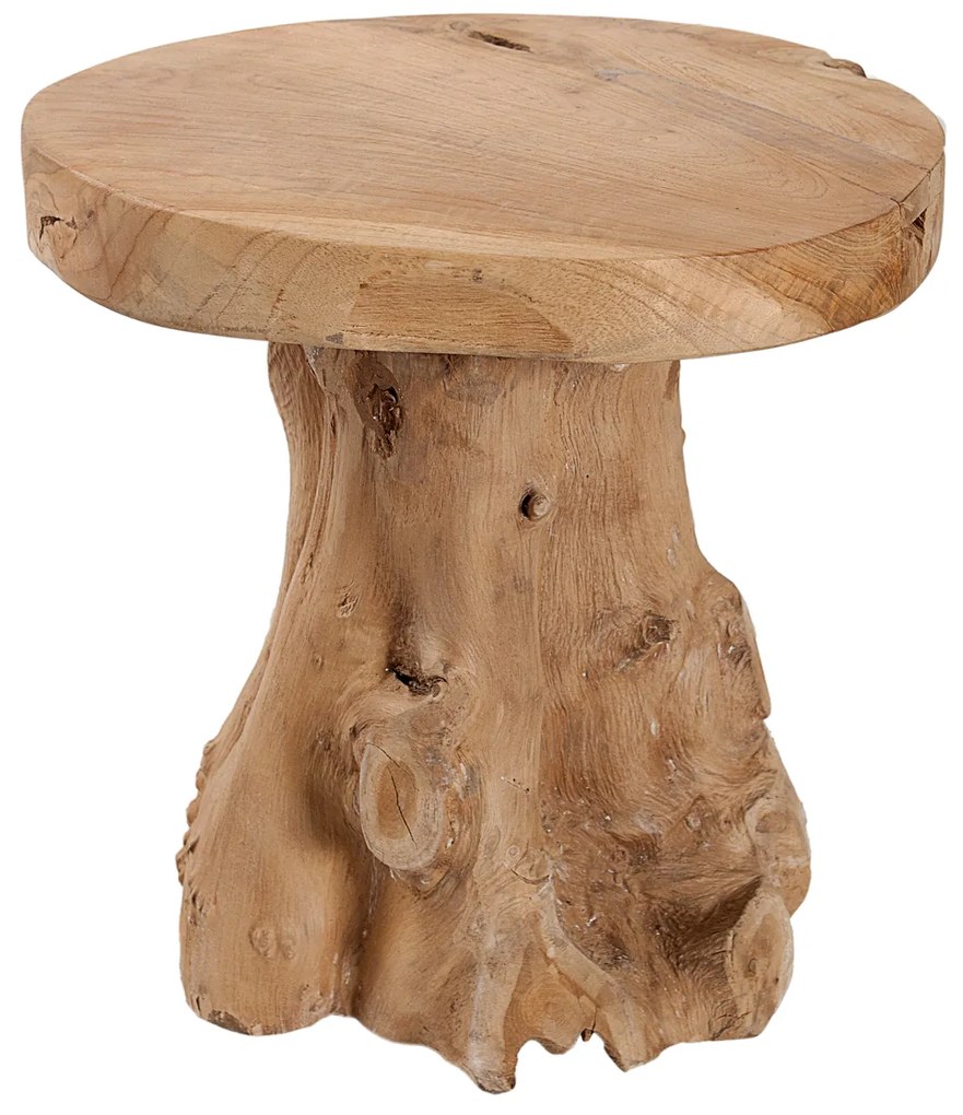 Odkládací stolek Tobaro, 40 cm, teak