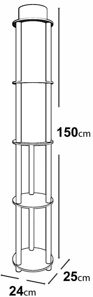 Stojací lampa KS-11107 ořech