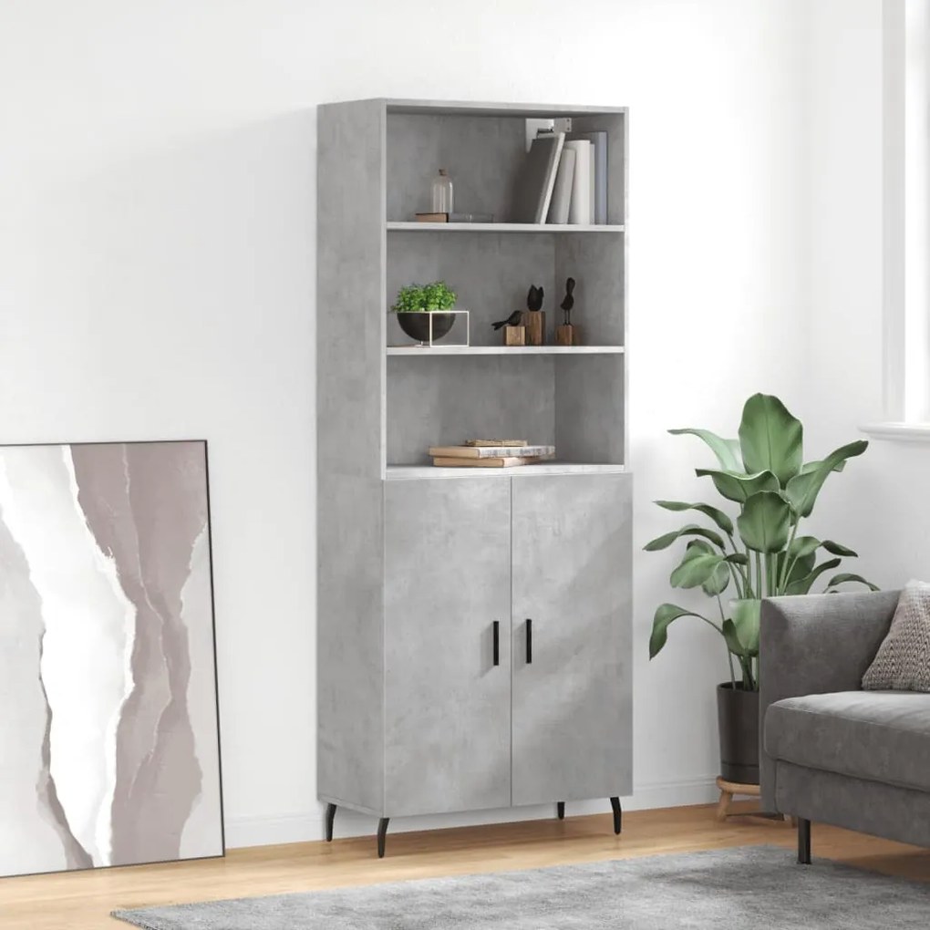 vidaXL Skříň highboard 69,5 x 34 x 180 cm kompozitní dřevo [3189272] Barva: Bílá