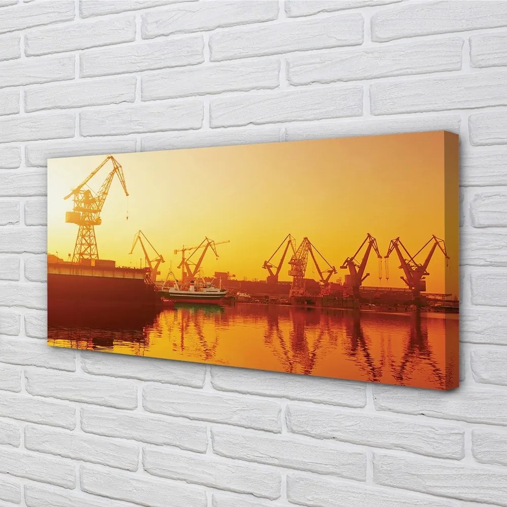 Obrazy na plátně Gdaňsku svítání 100x50 cm