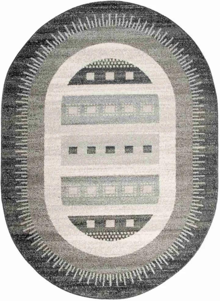 Kusový koberec Mel šedý ovál, Velikosti 120x170cm