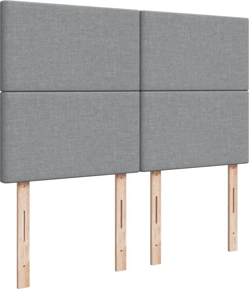 Box spring postel s matrací světle šedá 140 x 190 cm textil 3291268