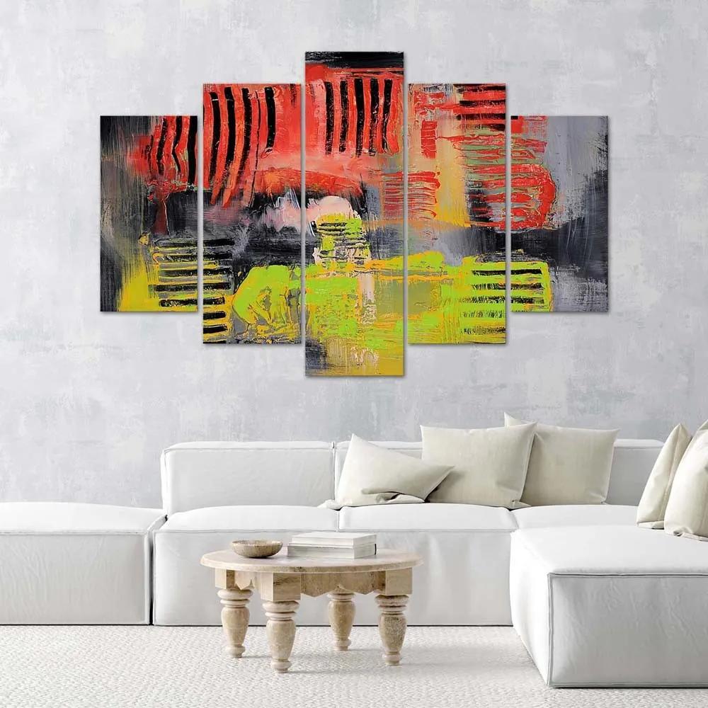 Gario Obraz na plátně Hra barev - 5 dílný Rozměry: 100 x 70 cm