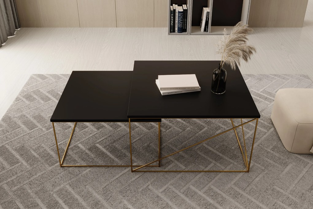 ADRK Furniture Konferenční stolek 2v1 Licco CT-LIC-G-B