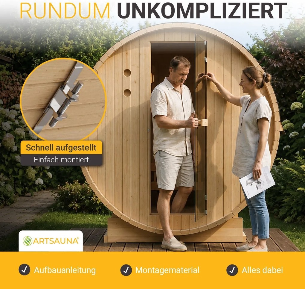 Artsauna Sudová sauna Spitzbergen s kamny Velikost: 220 cm