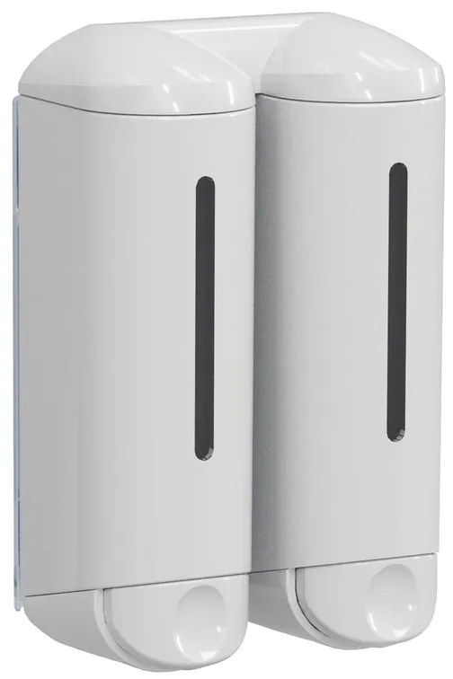 MARPLAST MARPLAST, SHOWER MEDIUM dvojitý dávkovač tekutého mýdla 2x250ml, bílá, A94801