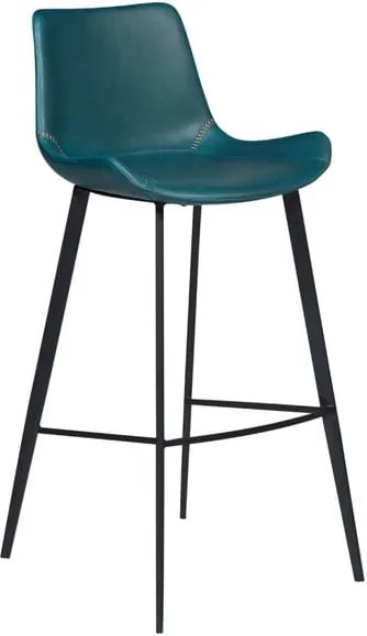 Petrolejově modrá koženková barová židle DAN-FORM Denmark Hype
