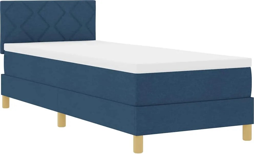 Postel s boxspringem s polštářem Modrá 80 x 200 cm textil 3338957