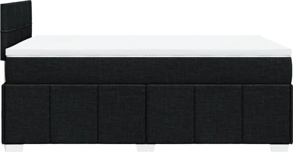 Box spring postel s matrací černá 120x190 cm textil 3287009