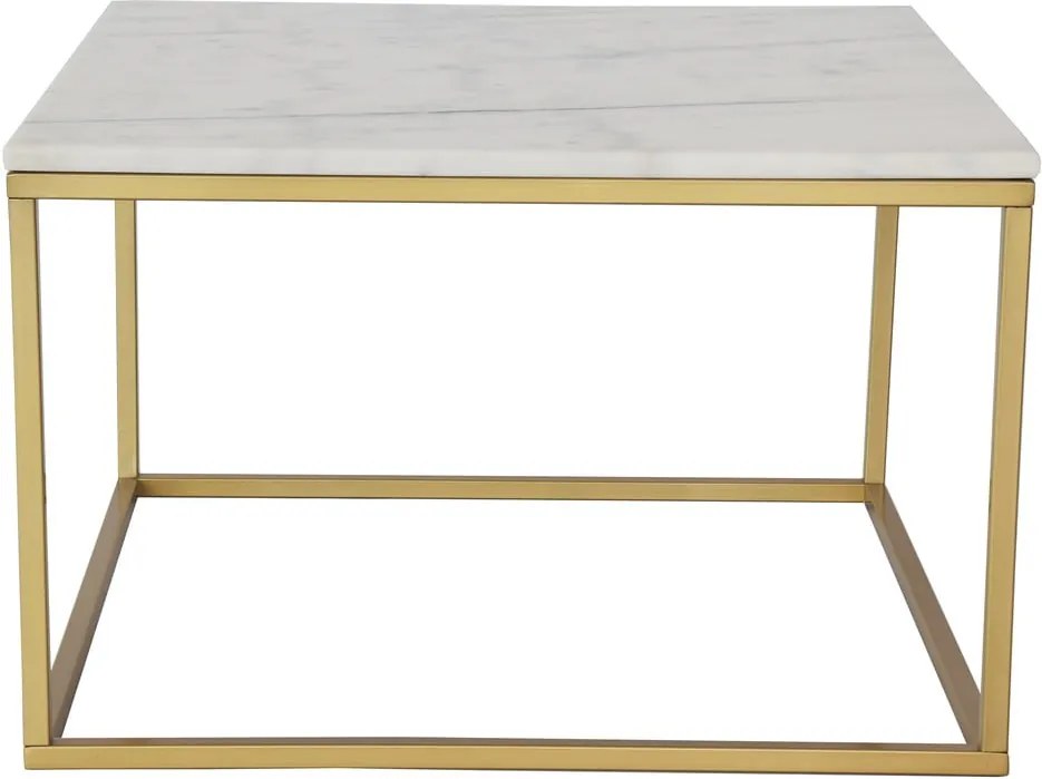 BonamiMramorový konferenční stolek s konstrukcí v barvě mosazi RGE Accent, šířka 75 cm