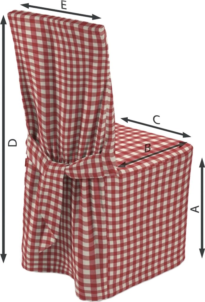Návlek na židli barva červená látka vzorované