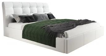Čalouněná postel ADLO rozměr 90x200 cm Bílá eko-kůže