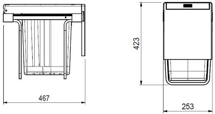 Franke Cube 30 (2x15l), odpadkový koš 134.0039.553