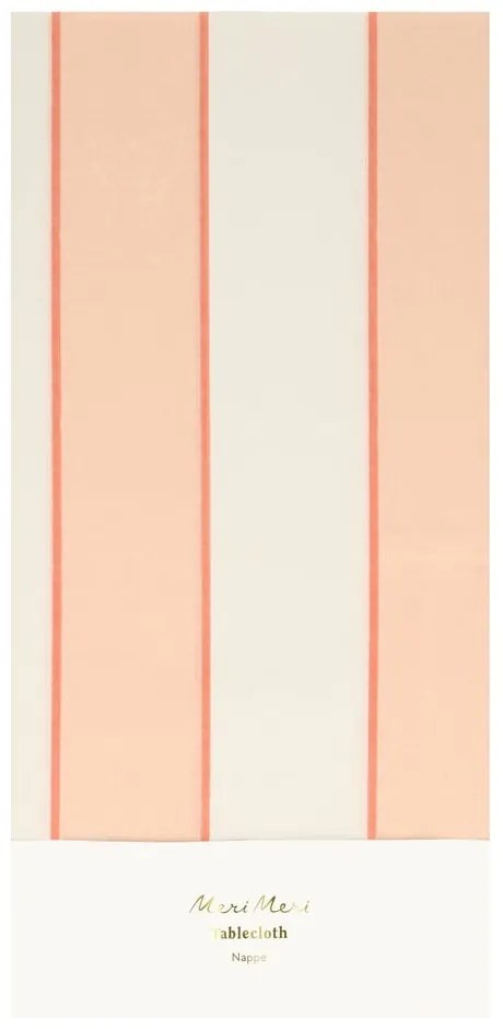 Ubrus 137x259 cm Peach Stripe – Meri Meri