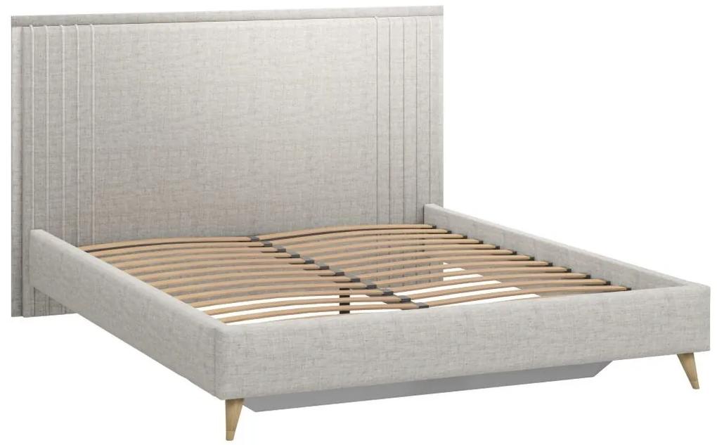 Čalouněná postel s roštem 160x200cm Melody - šedá