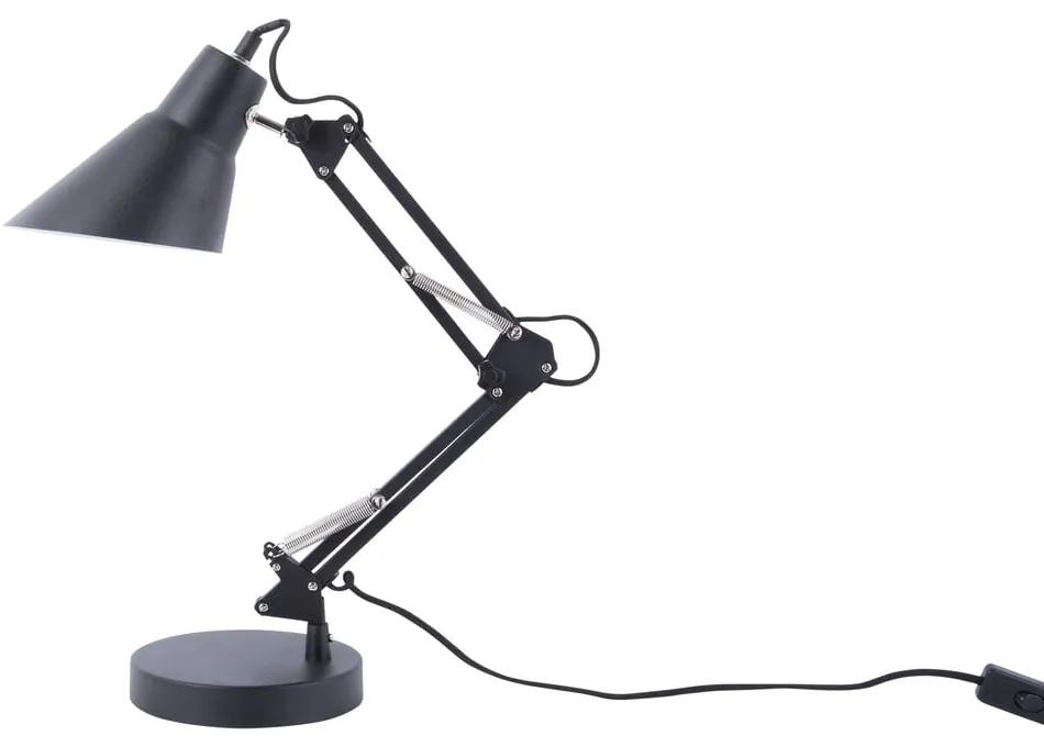 Černá železná stolní lampa Leitmotiv Fit
