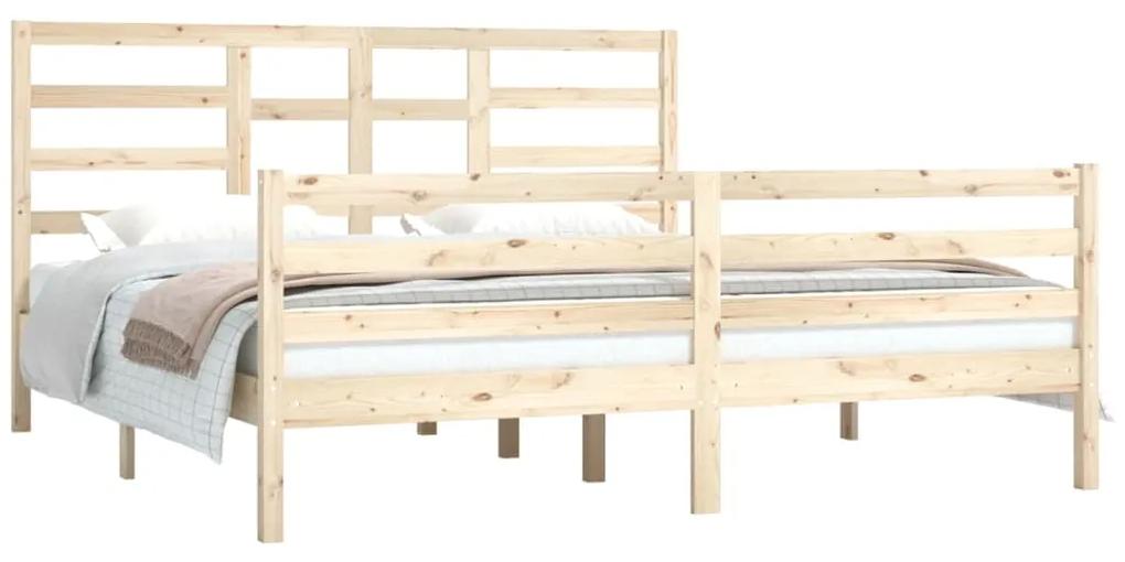 Rám postele masivní dřevo 180 x 200 cm Super King Size,  3105875