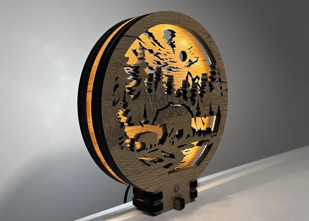 Li-Go "Medvědi" lampa 20x22cm provedení povrchu: černá s patinou