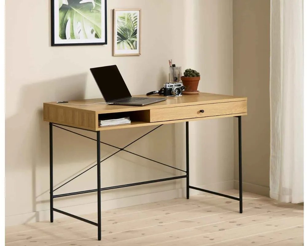 Designový psací stůl Lakshmana 120 cm přírodní dub