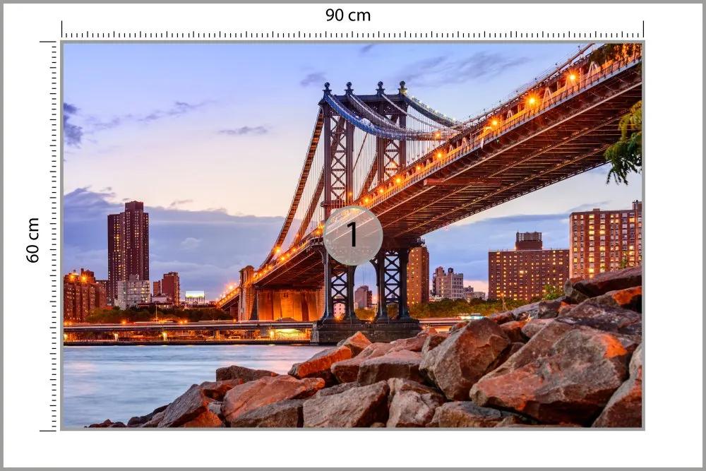 Fototapeta Manhattan Bridge Ny Hladký vinyl 104x70.5