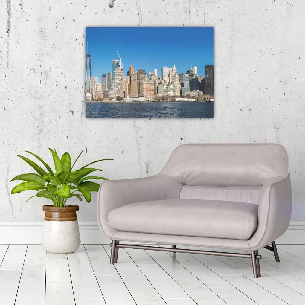 Skleněný obraz - Manhattan v New Yorku (70x50 cm)