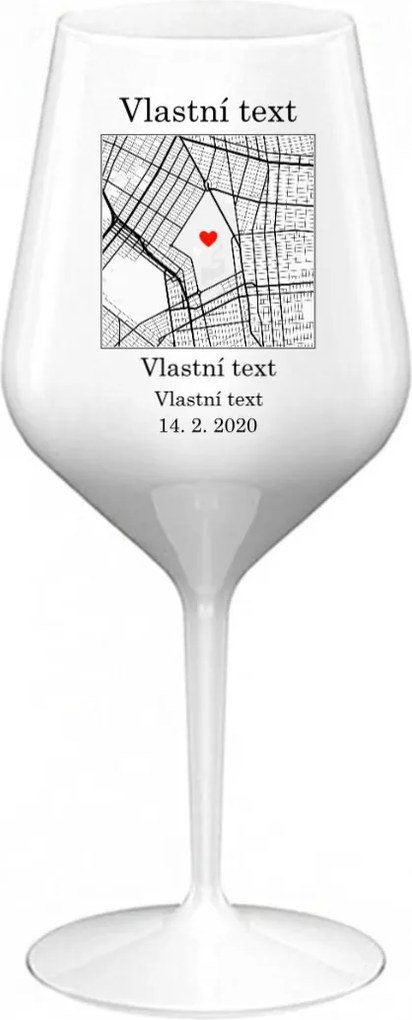 Personalizovaná nerozbitná sklenice s mapou